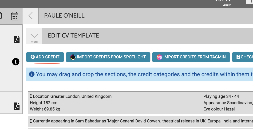 Update Agency CVs – Spotlight Help Centre